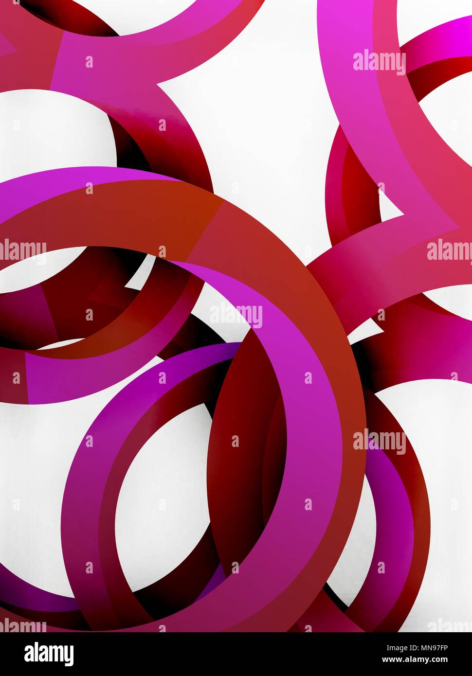 Vector 3d rings design background. Vector 3d rings and swirls design ...