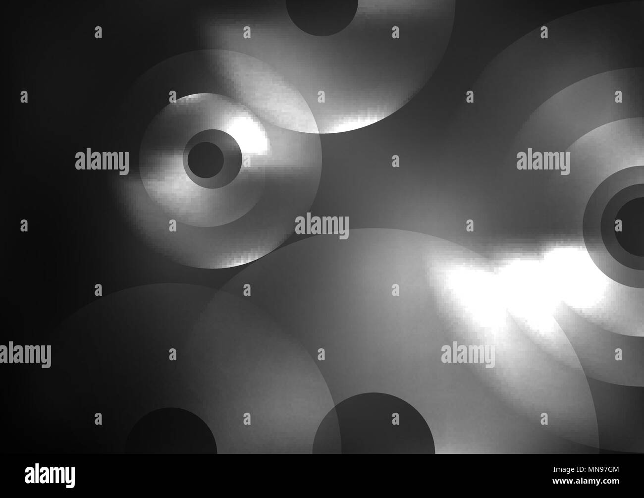 Glowing circles in the dark. Glowing circles in the dark, futuristic ...