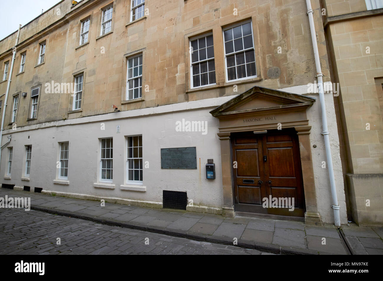 Bath Masonic Hall formerly Old Bath Theatre with plaque dedicated to ...