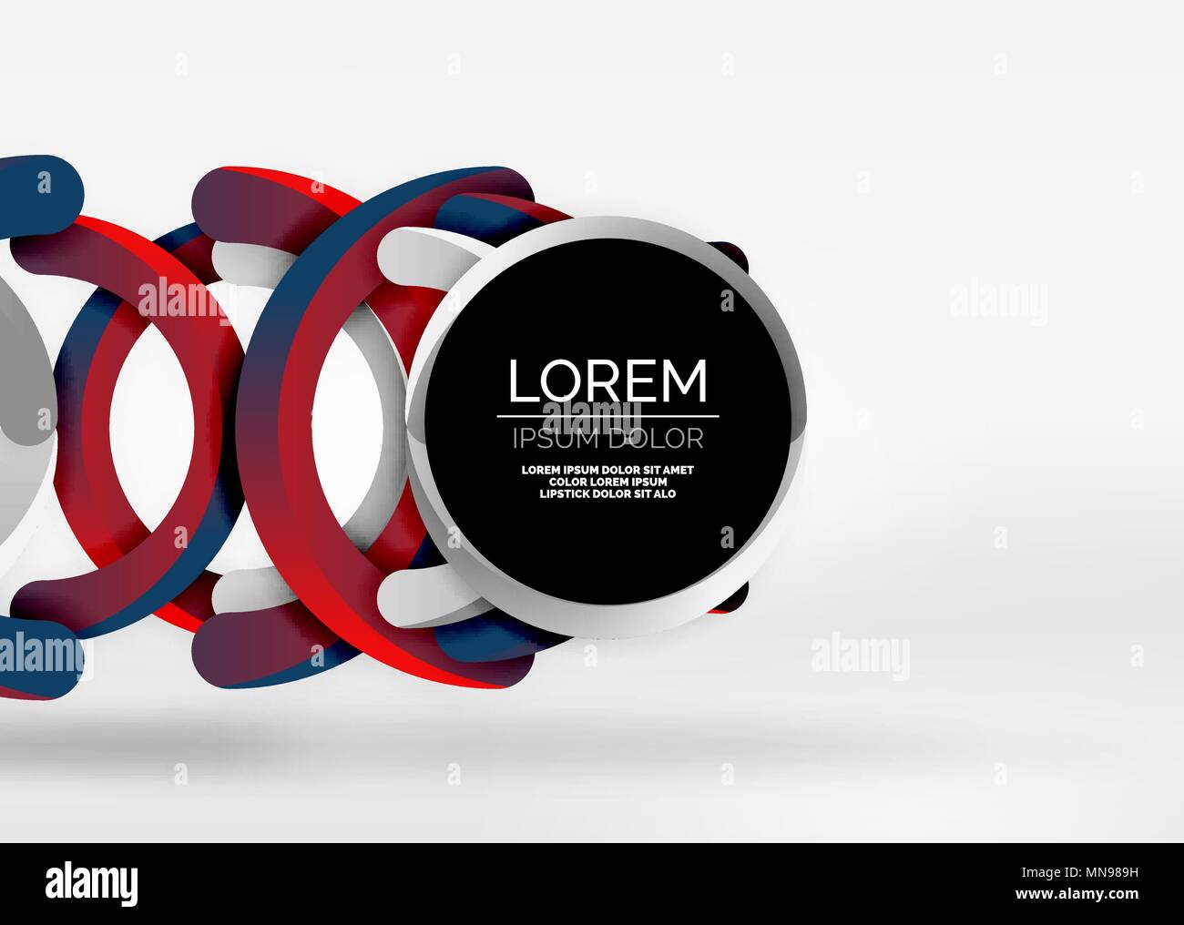 Modern 3d ring vector abstract background. Modern 3d ring composition ...