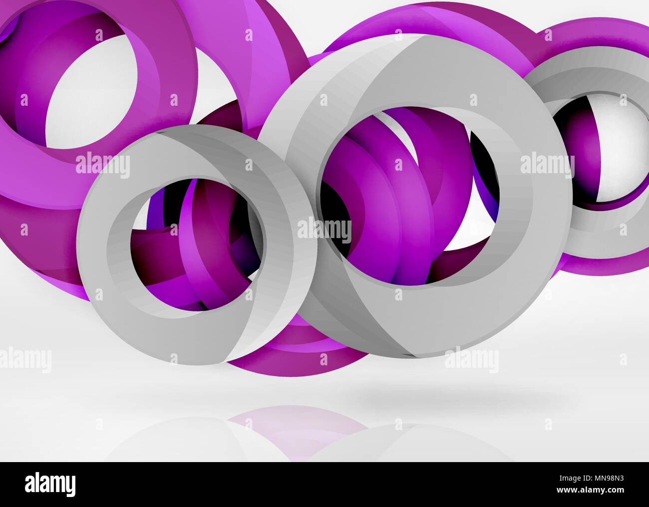 Modern 3d ring vector abstract background. Modern 3d ring composition ...