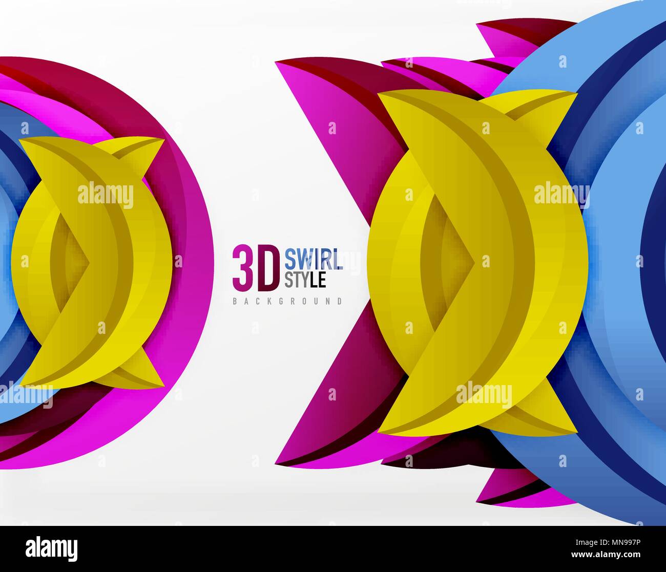 3D wave design. 3D wave lines design. Dynamic effect abstract vector ...