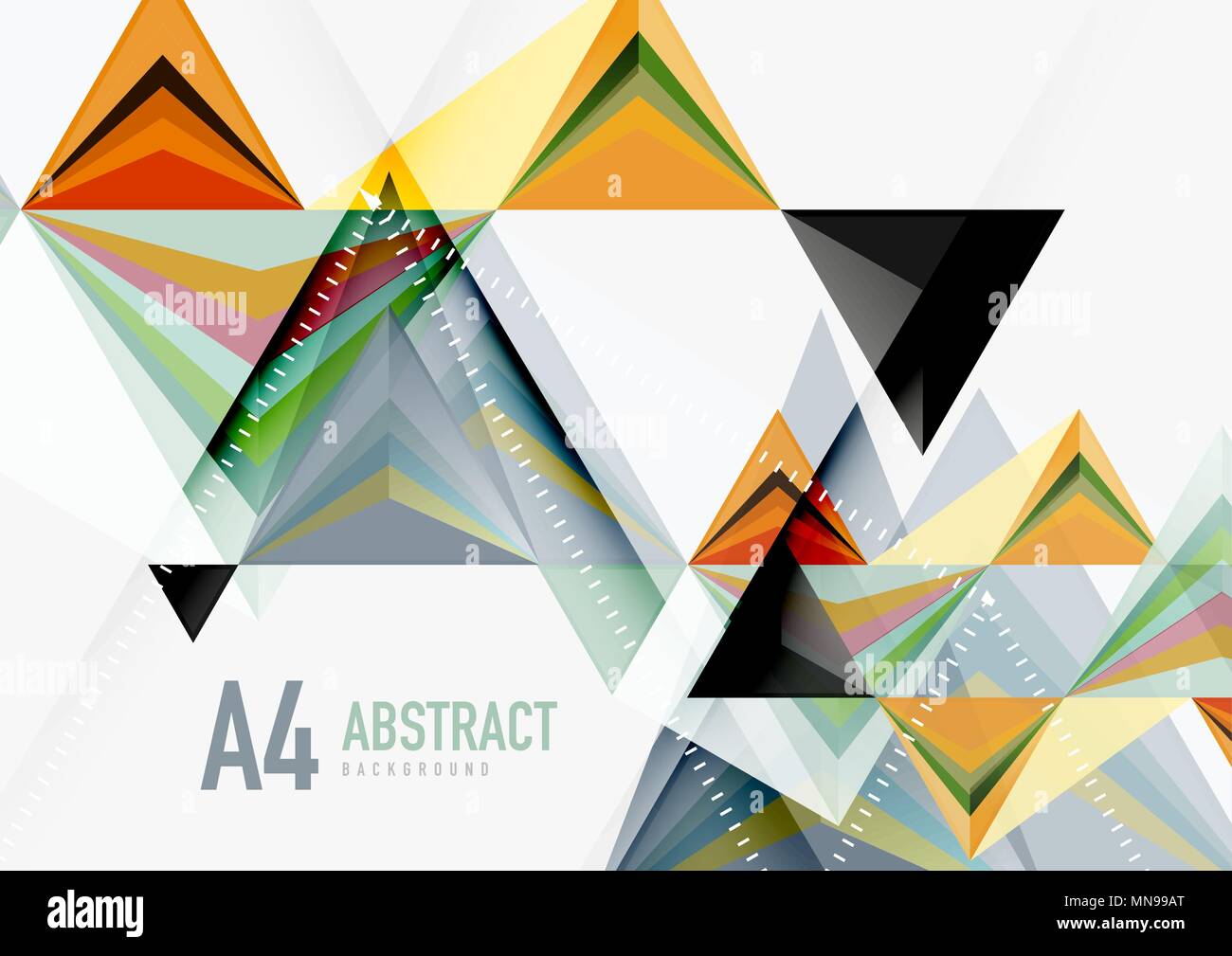 Triangular low poly vector a4 size geometric abstract template ...