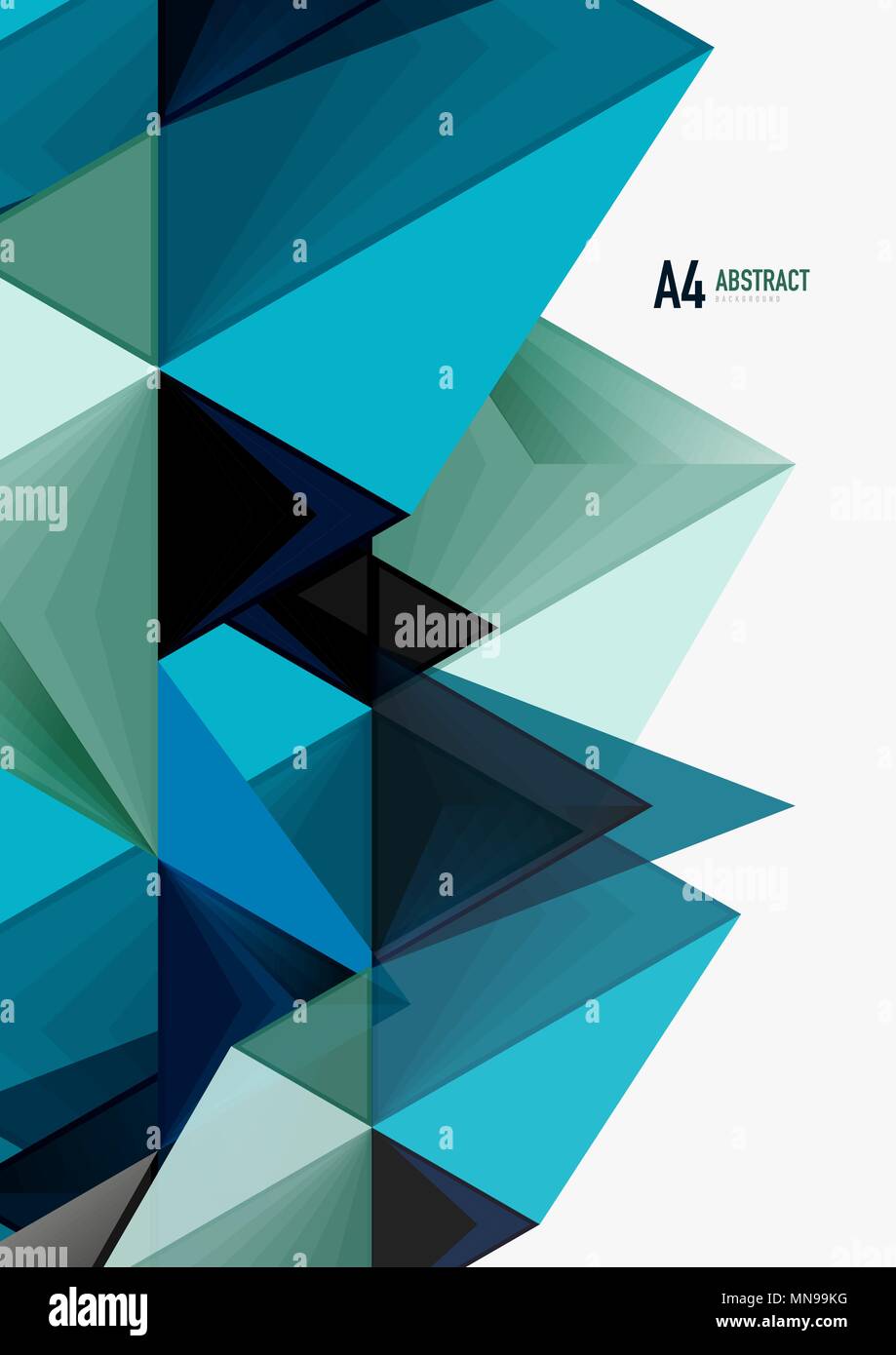 Triangular low poly vector a4 size geometric abstract template ...