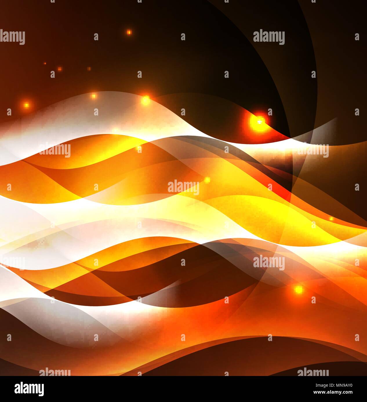 Illuminated neon waves. Vector abstract illuminated neon waves Stock ...