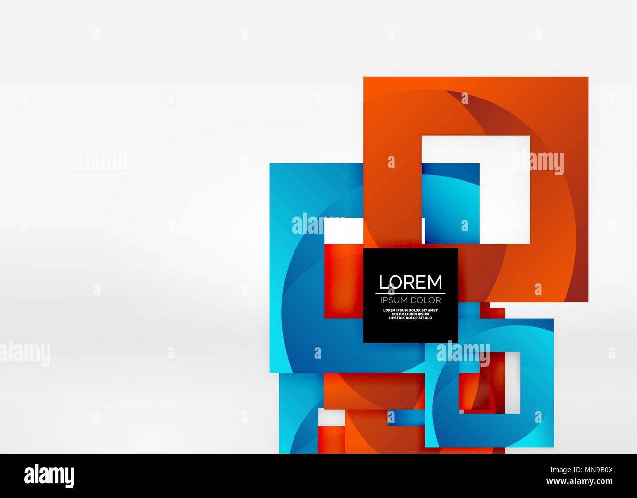 Squares geometric shapes in light grey 3d space. Squares geometric ...