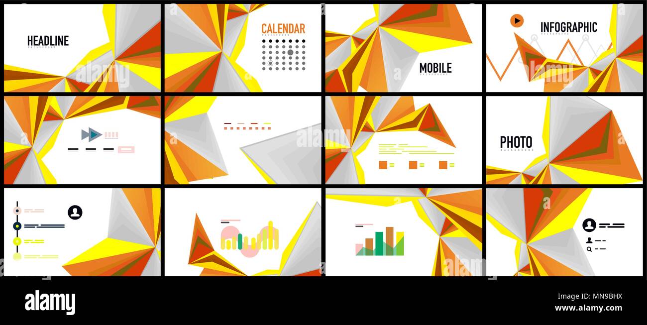 Modern triangle presentation template. Modern triangle presentation ...