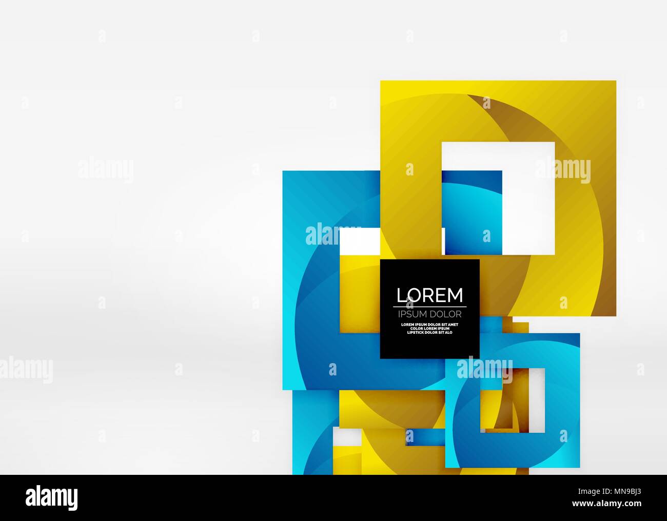 Squares geometric shapes in light grey 3d space. Squares geometric ...