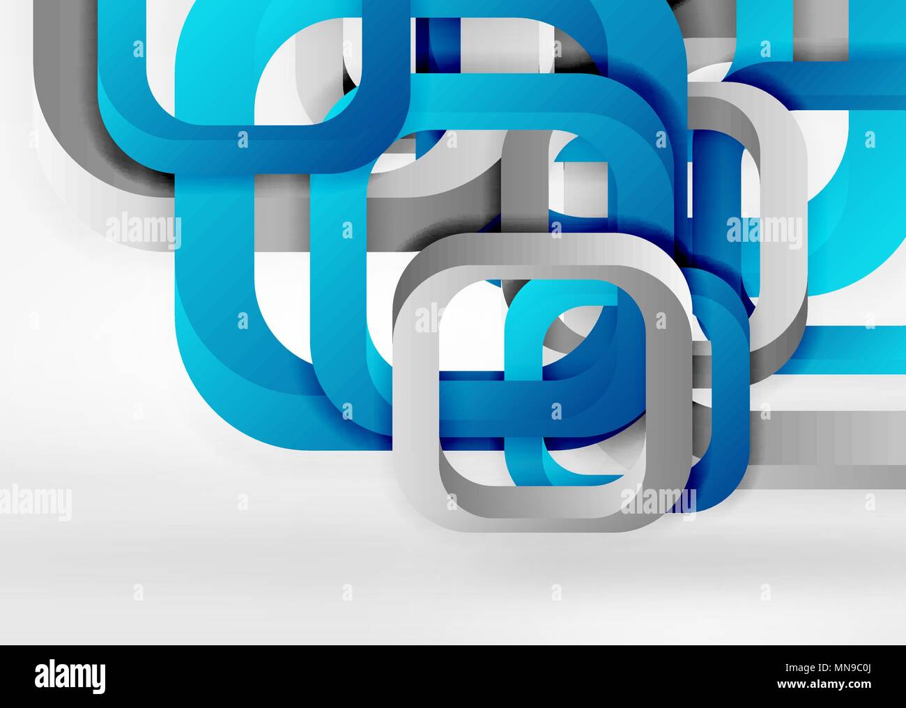 Squares geometric shapes in light grey 3d space. Squares geometric ...