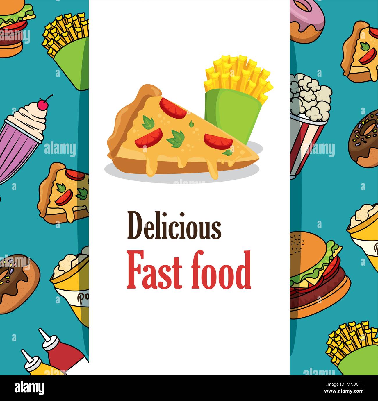 delicious fast food menu Stock Vector Image & Art - Alamy