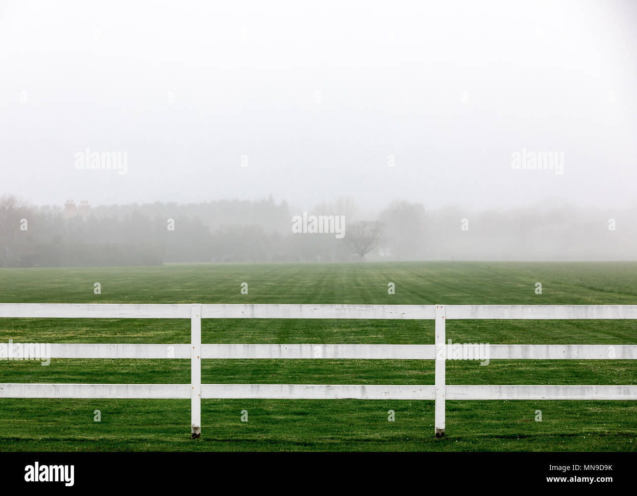 Green field fence hi-res stock photography and images - Alamy