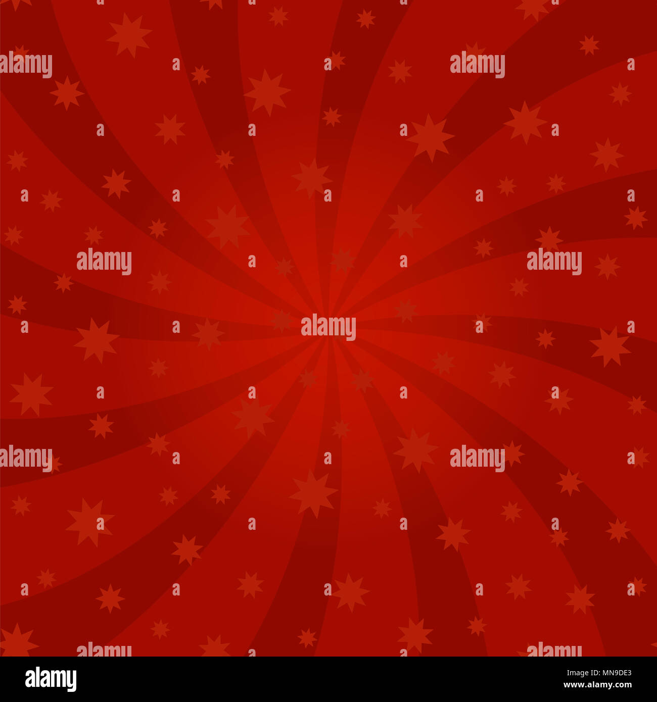 Red Cartoon Swirl Design. Vortex Starburst Spiral Twirl Square Stock ...