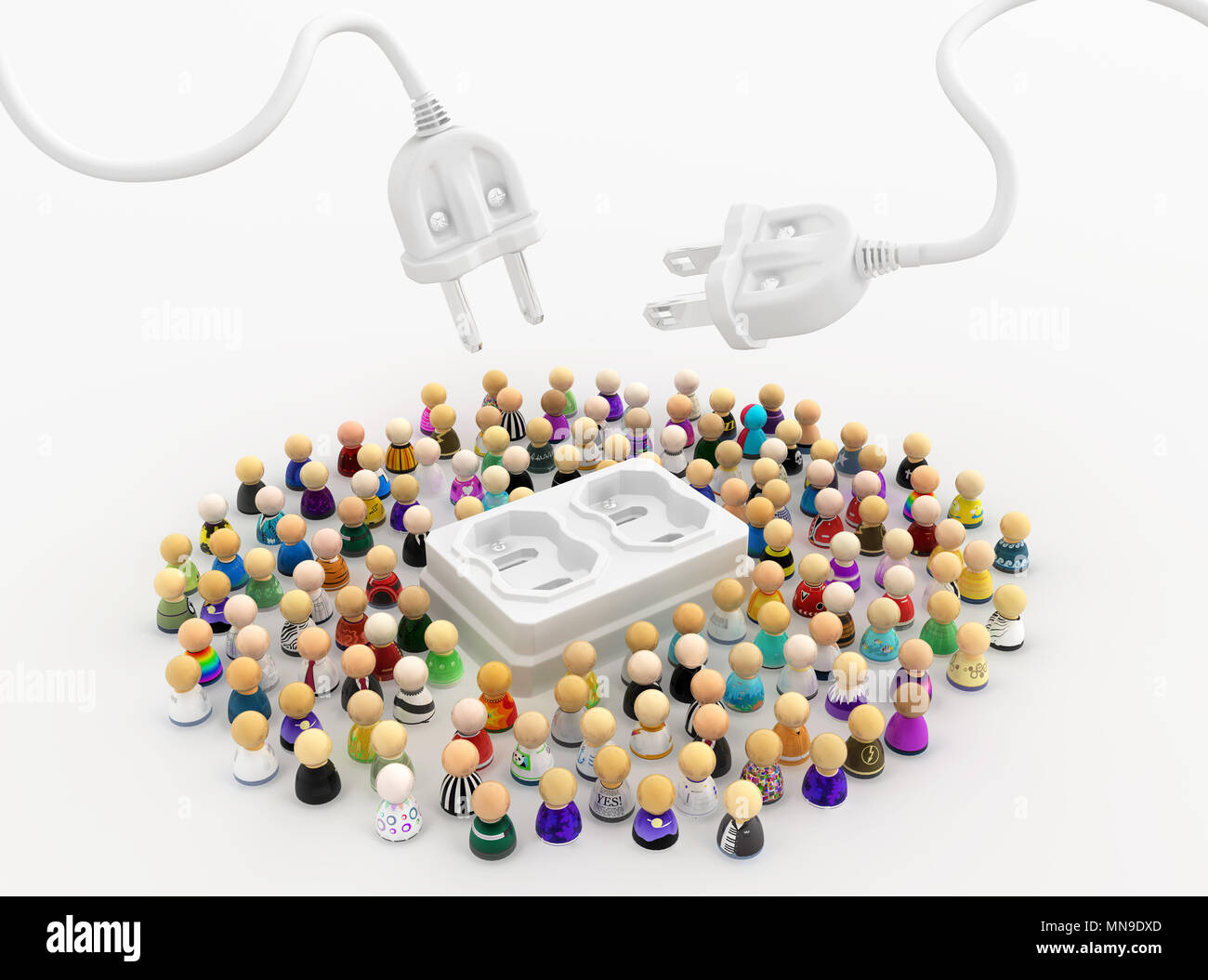 Power plugs circle hi-res stock photography and images - Alamy