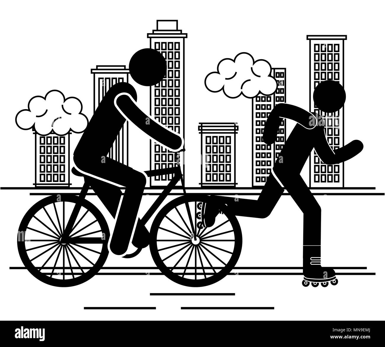 Vector work in city Black and White Stock Photos & Images - Alamy