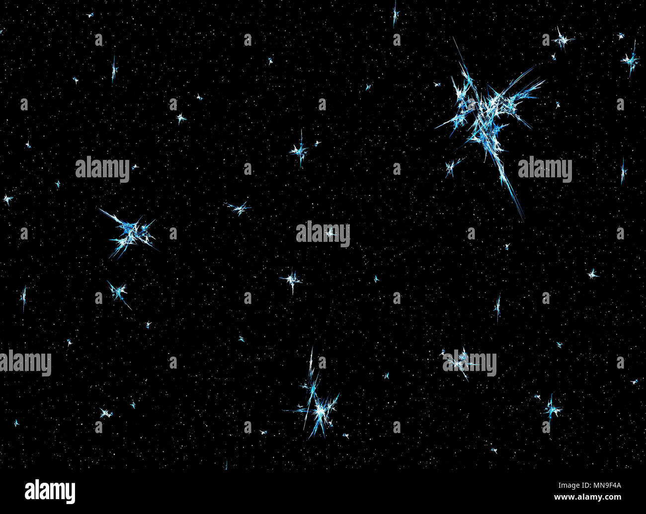 Ice shard star space fantasy abstract, horizontal background Stock ...