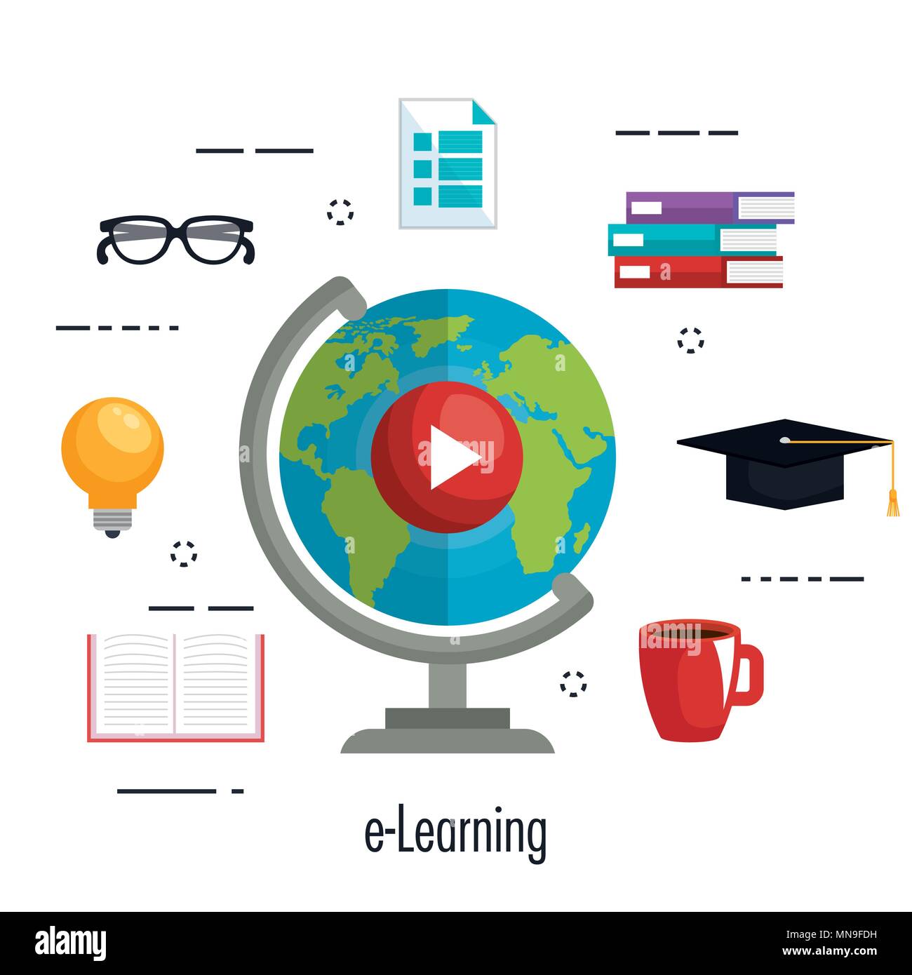electronic learning technology icons Stock Vector Image & Art - Alamy