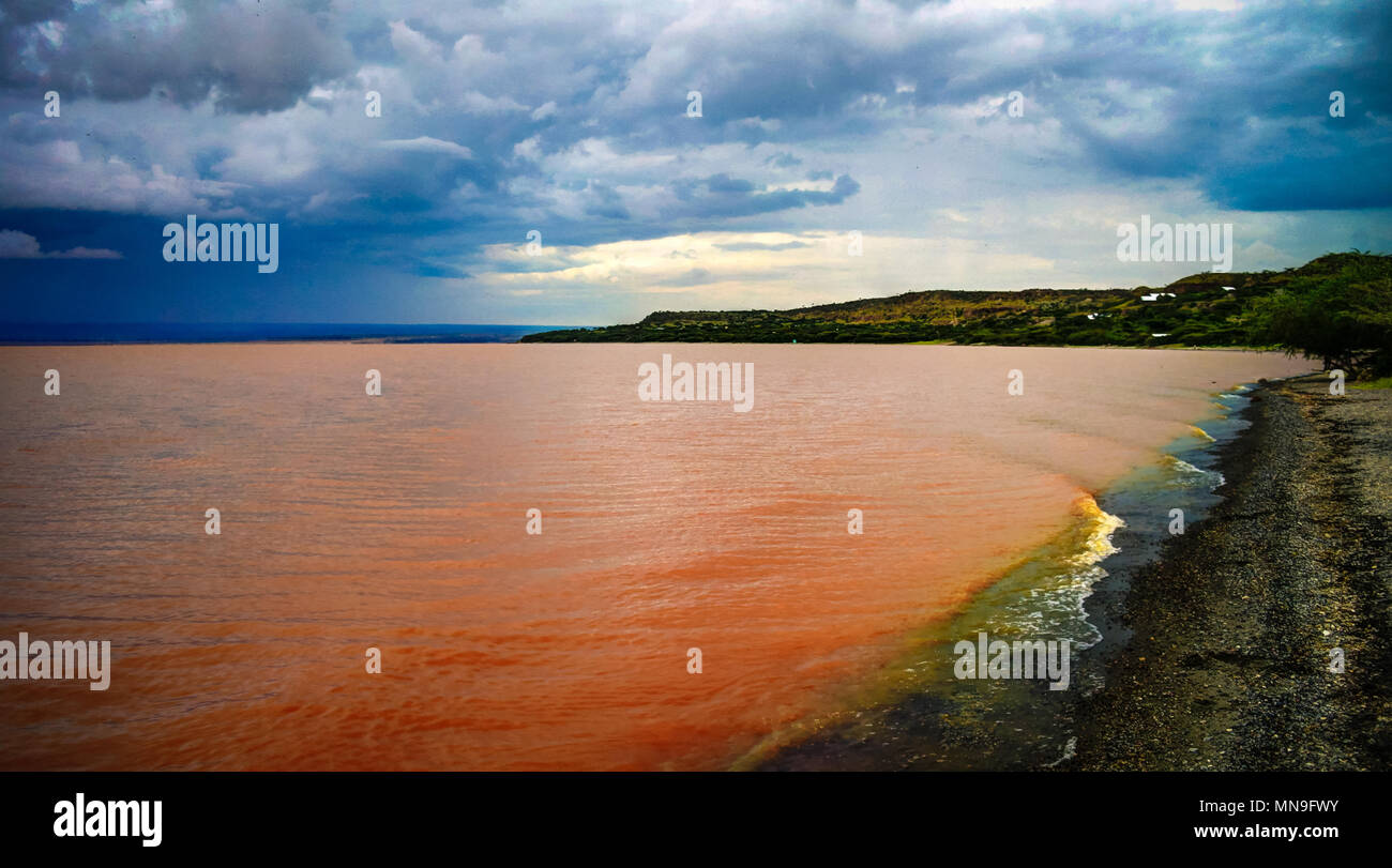 Landscape of Langano lake coastline at Oromia, Ethiopia Stock Photo - Alamy