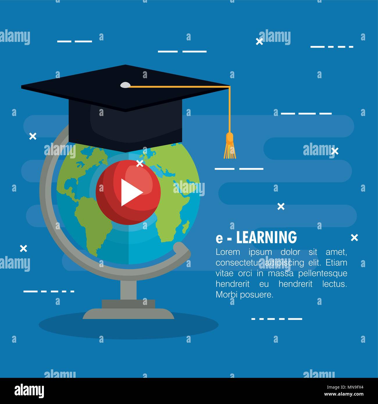 electronic learning with world planet Stock Vector Image & Art - Alamy