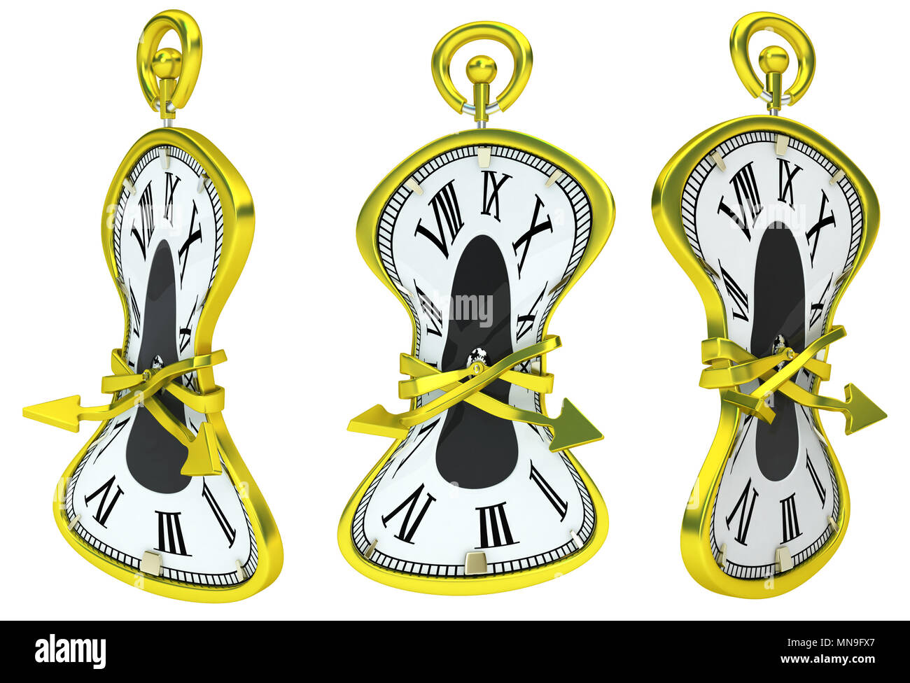 Cartoon golden clock hi-res stock photography and images - Alamy