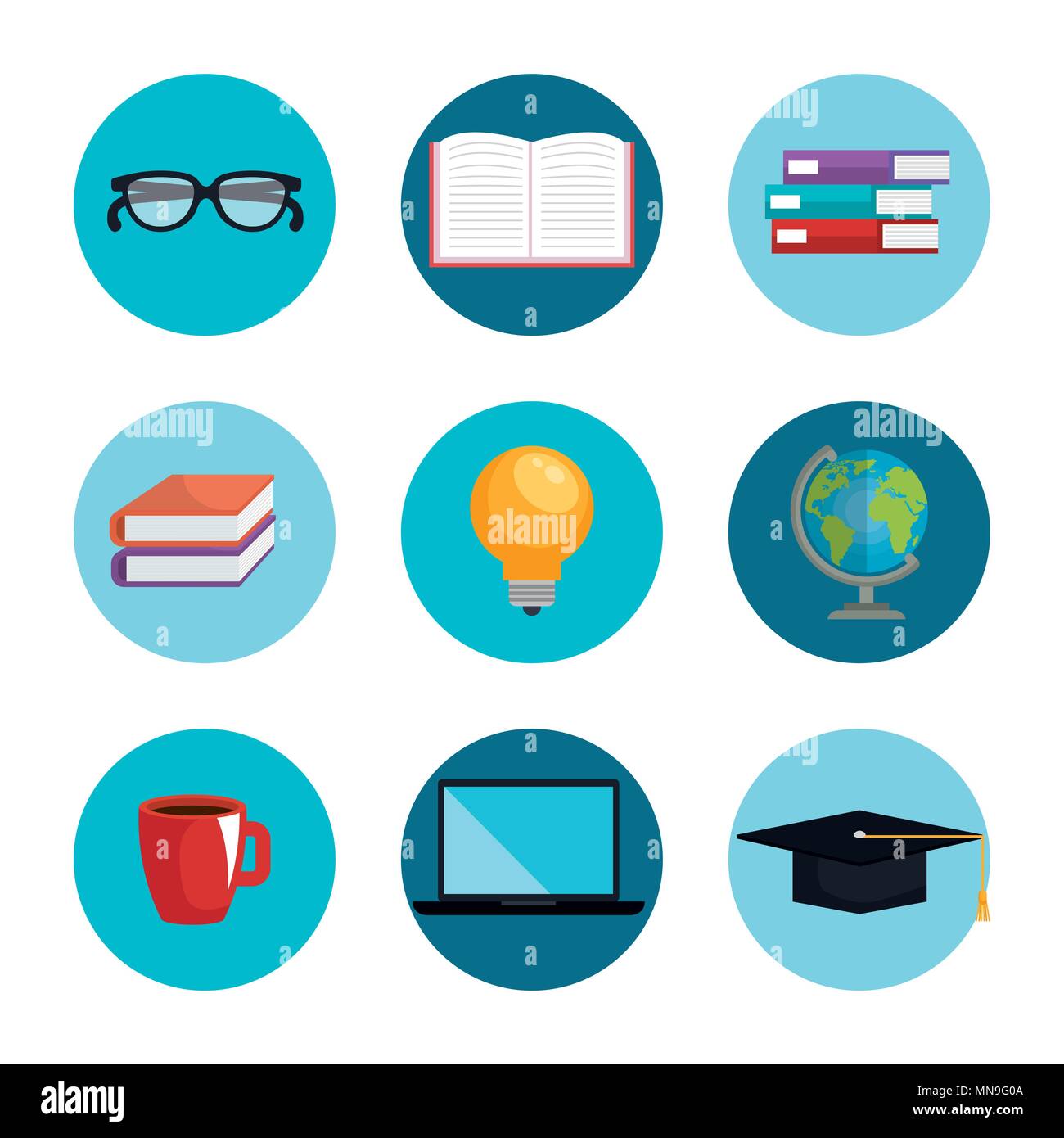 electronic learning technology icons Stock Vector Image & Art - Alamy