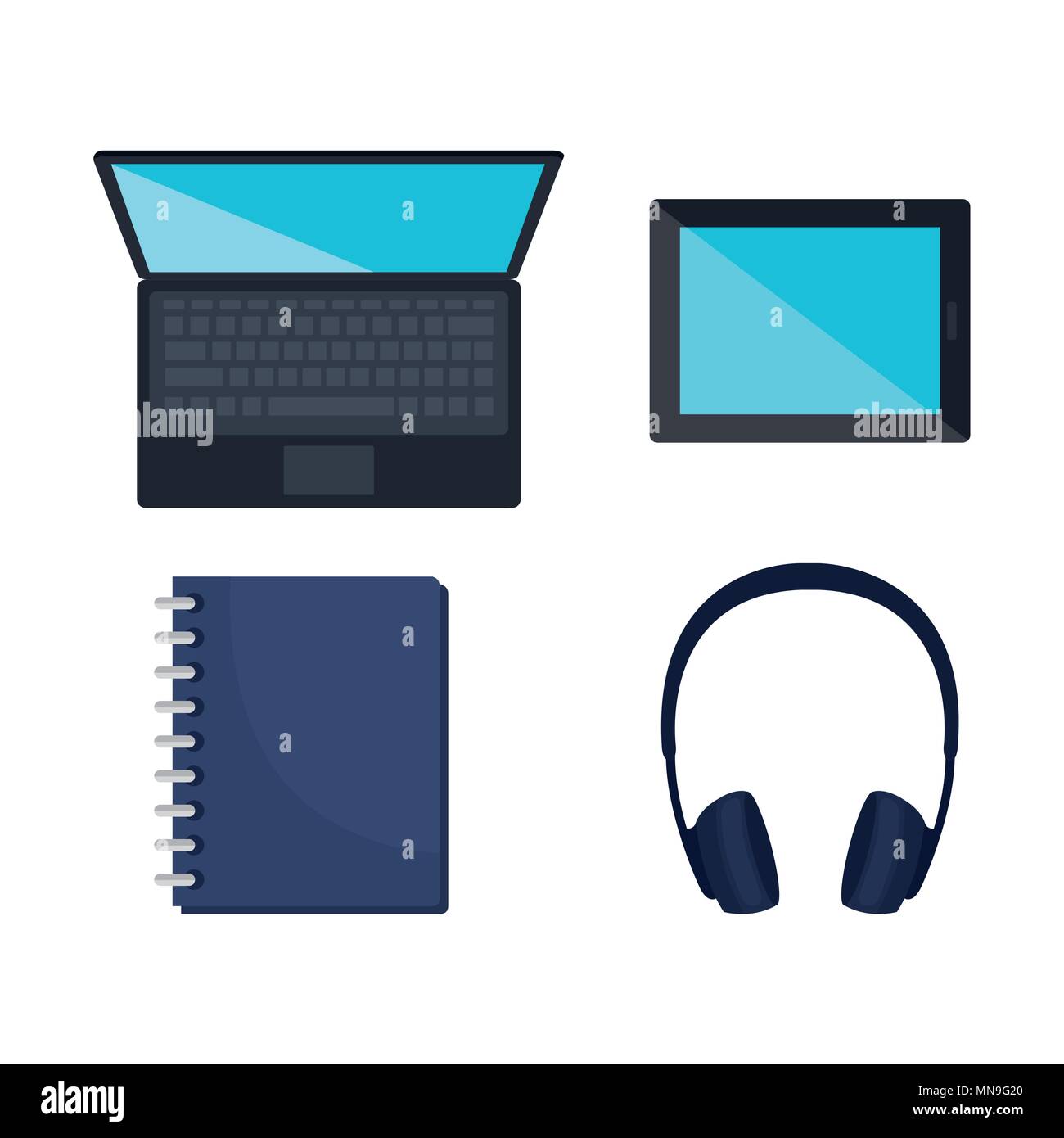 Online learning headset Cut Out Stock Images & Pictures - Alamy