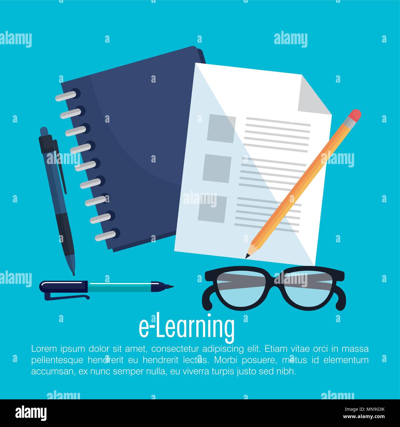 E learning note Stock Vector Images - Alamy