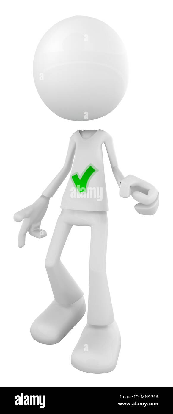 Figure check mark Cut Out Stock Images & Pictures - Alamy