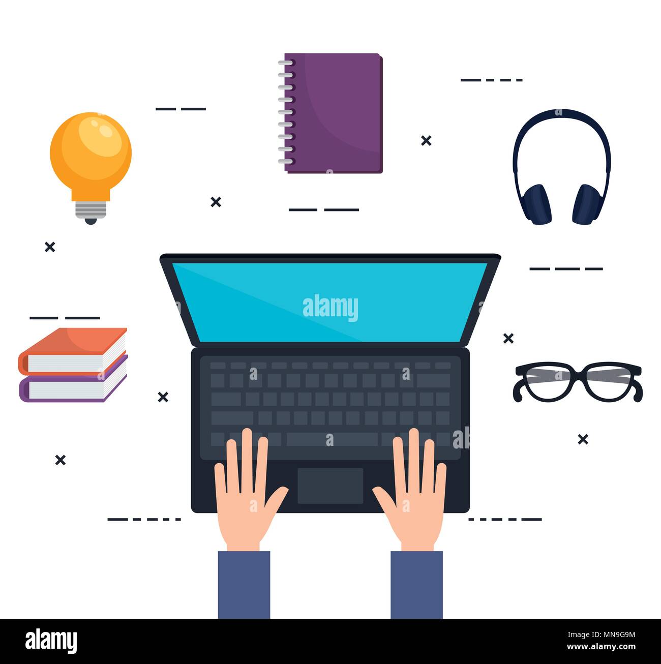 electronic education with laptop Stock Vector Image & Art - Alamy