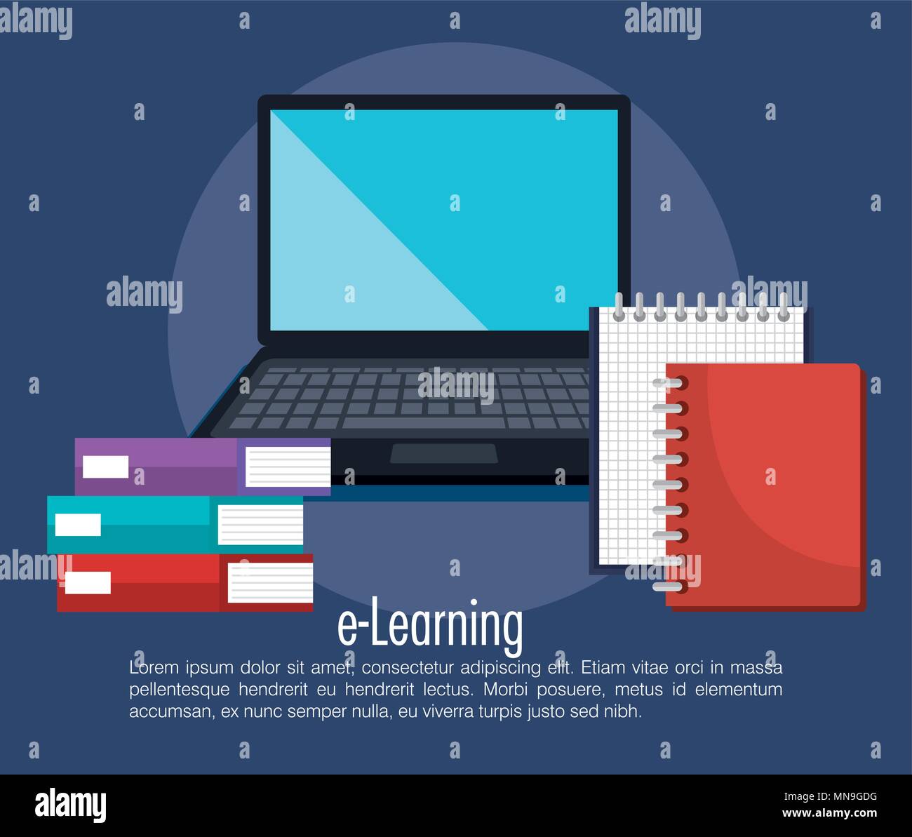 Spiral notebook pile Stock Vector Images - Alamy