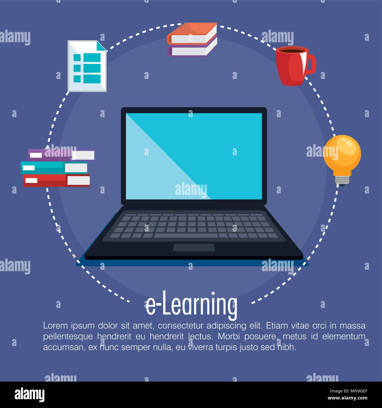 electronic education with laptop Stock Vector Image & Art - Alamy