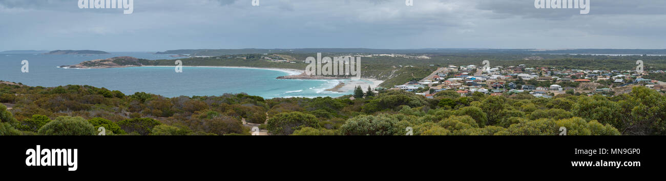 Panoramic view over the West Beach area of Esperance, Western Australia ...