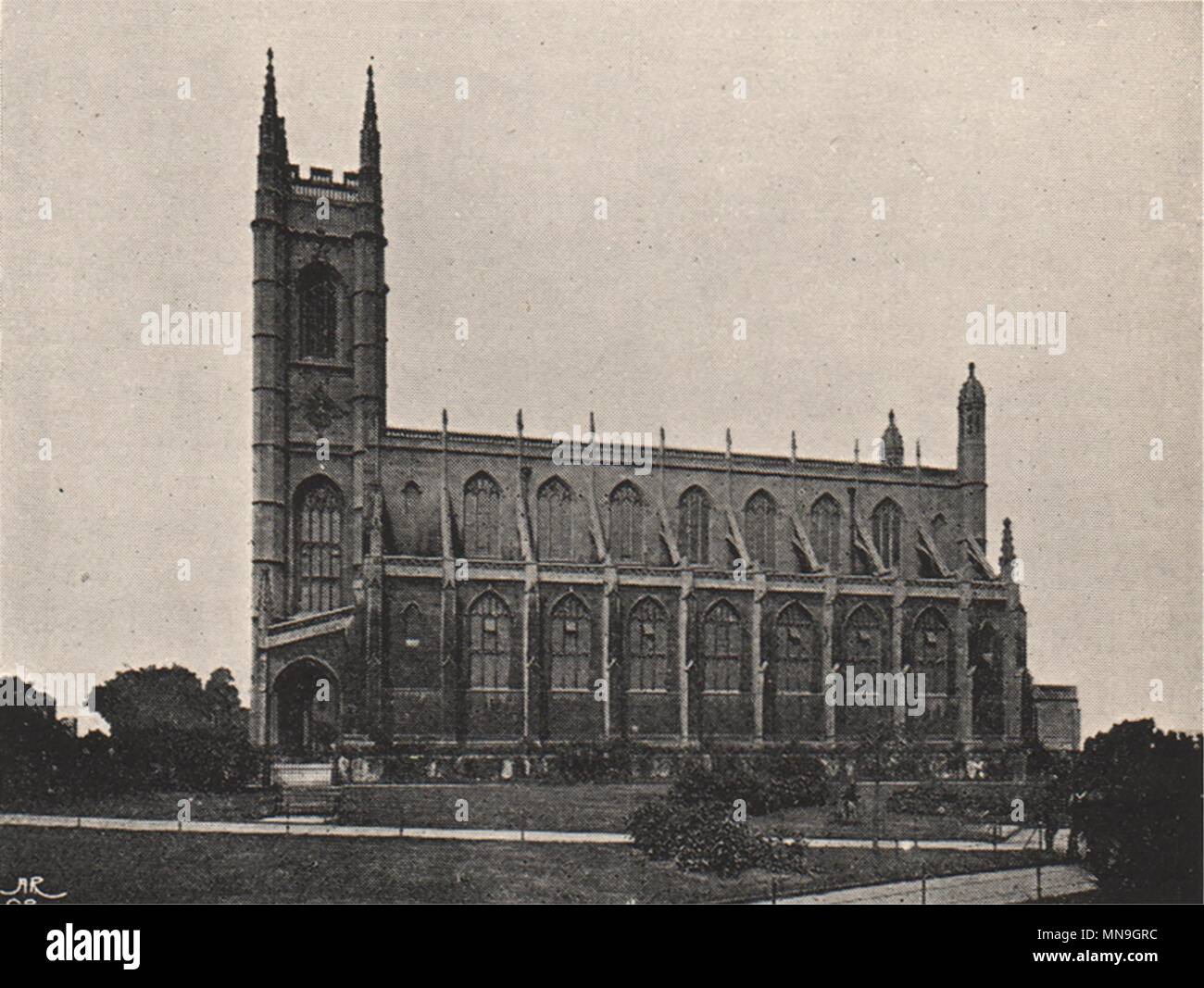 CHELSEA. The Parish Church of St. Luke. SMALL 1900 old antique print ...