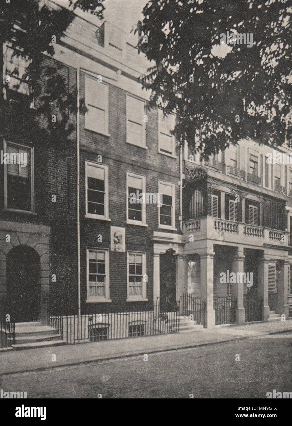 CHELSEA. Carlyle's House, 24 Cheyne Row. SMALL 1900 old antique print ...