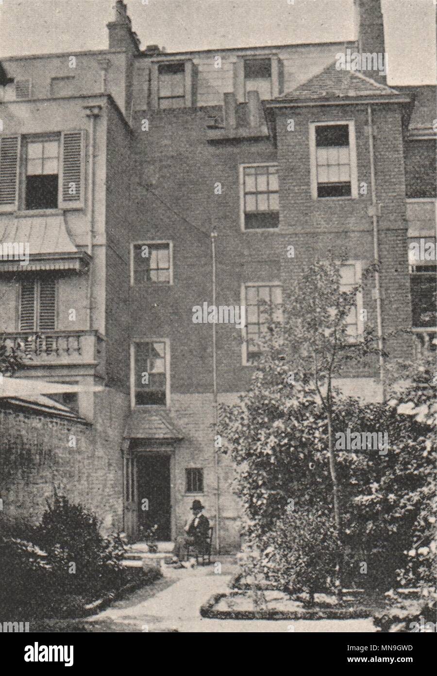CHELSEA. Carlyle's House, 24 Cheyne Row. Back Court (1857) . Nero ...