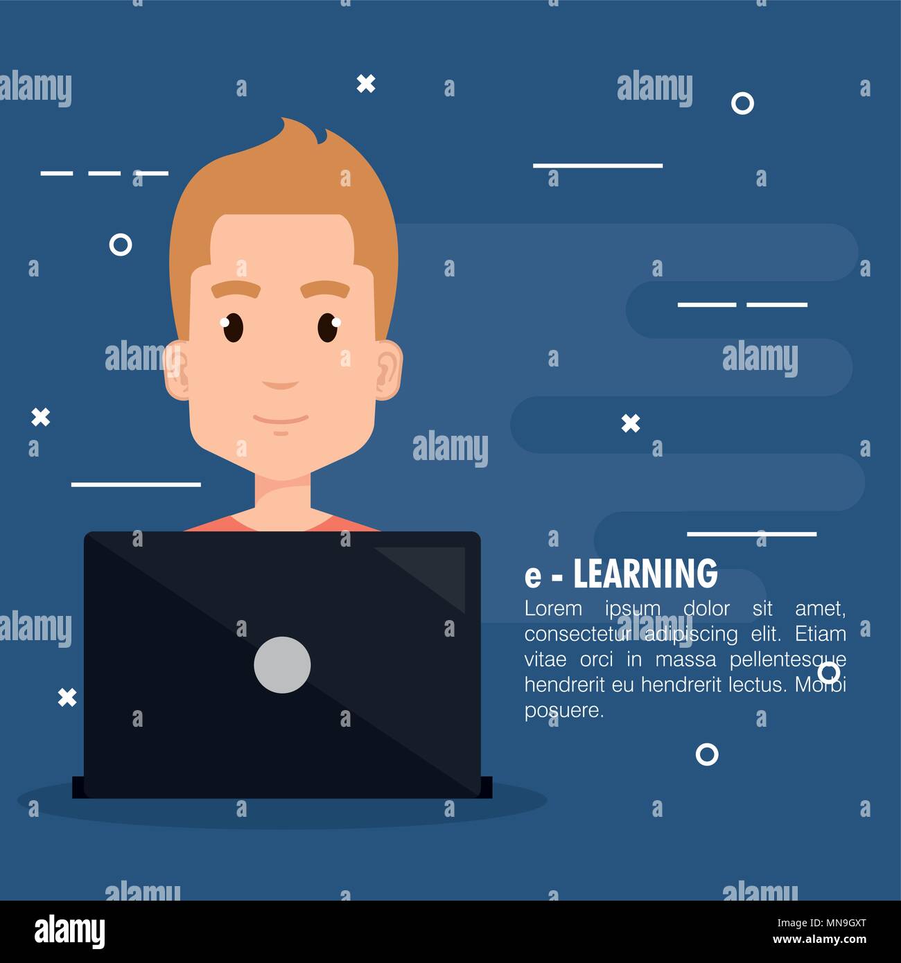 Avatar using laptop online Stock Vector Images - Alamy