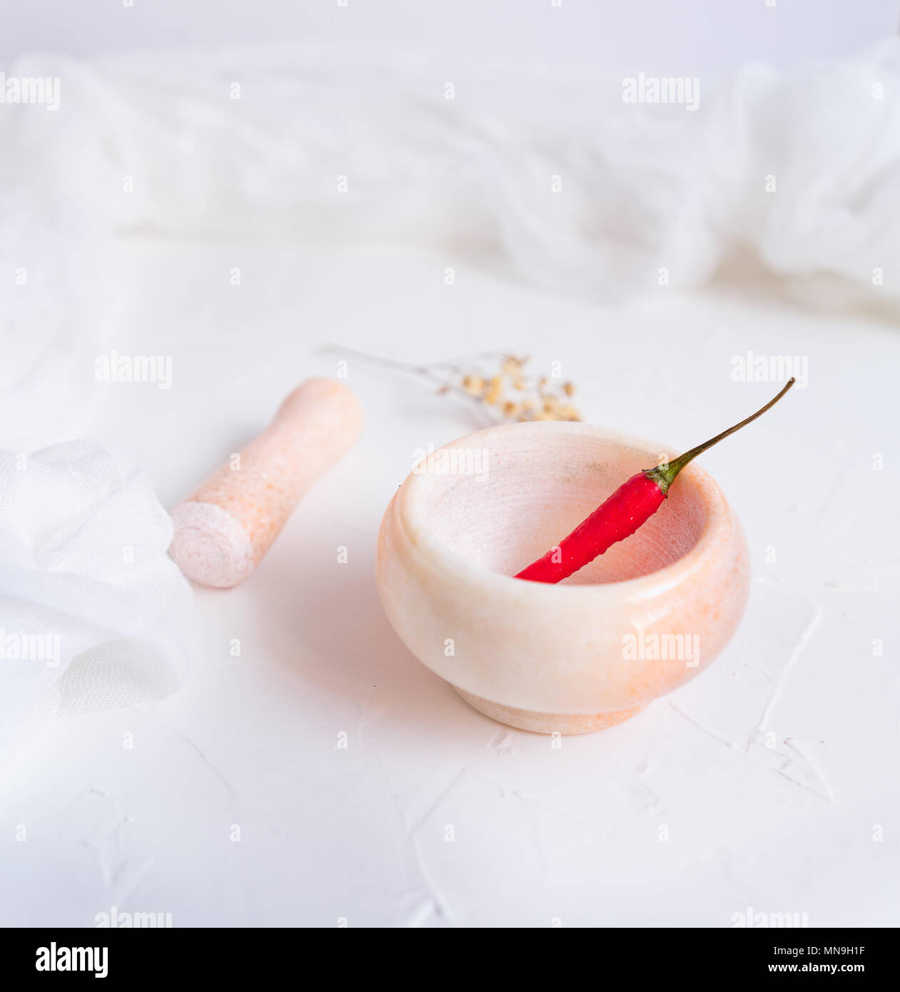 Single Chilli Padi, white background Stock Photo - Alamy