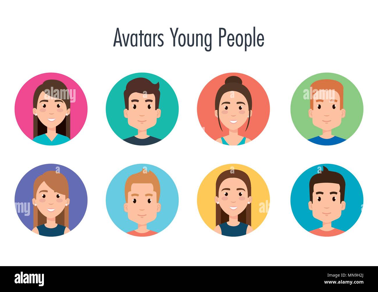 group of young people avatars Stock Vector Image & Art - Alamy