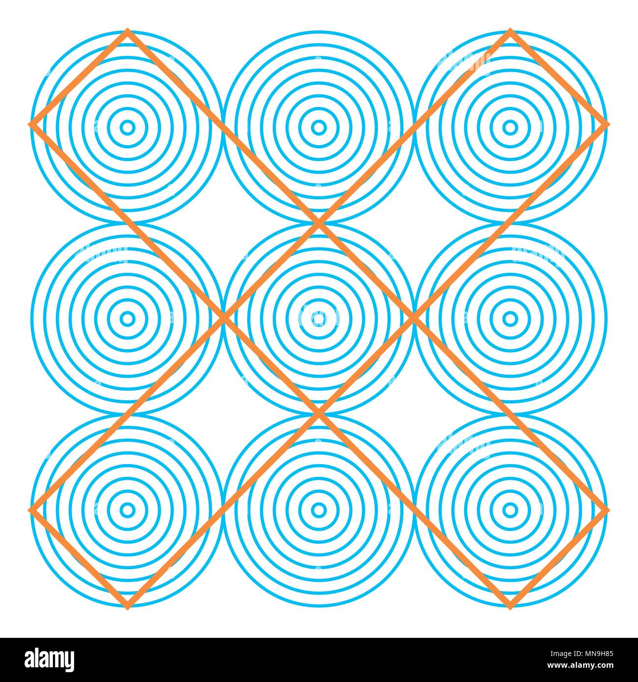 Optical illusion, colorful blocks, different shapes Stock Vector Image ...