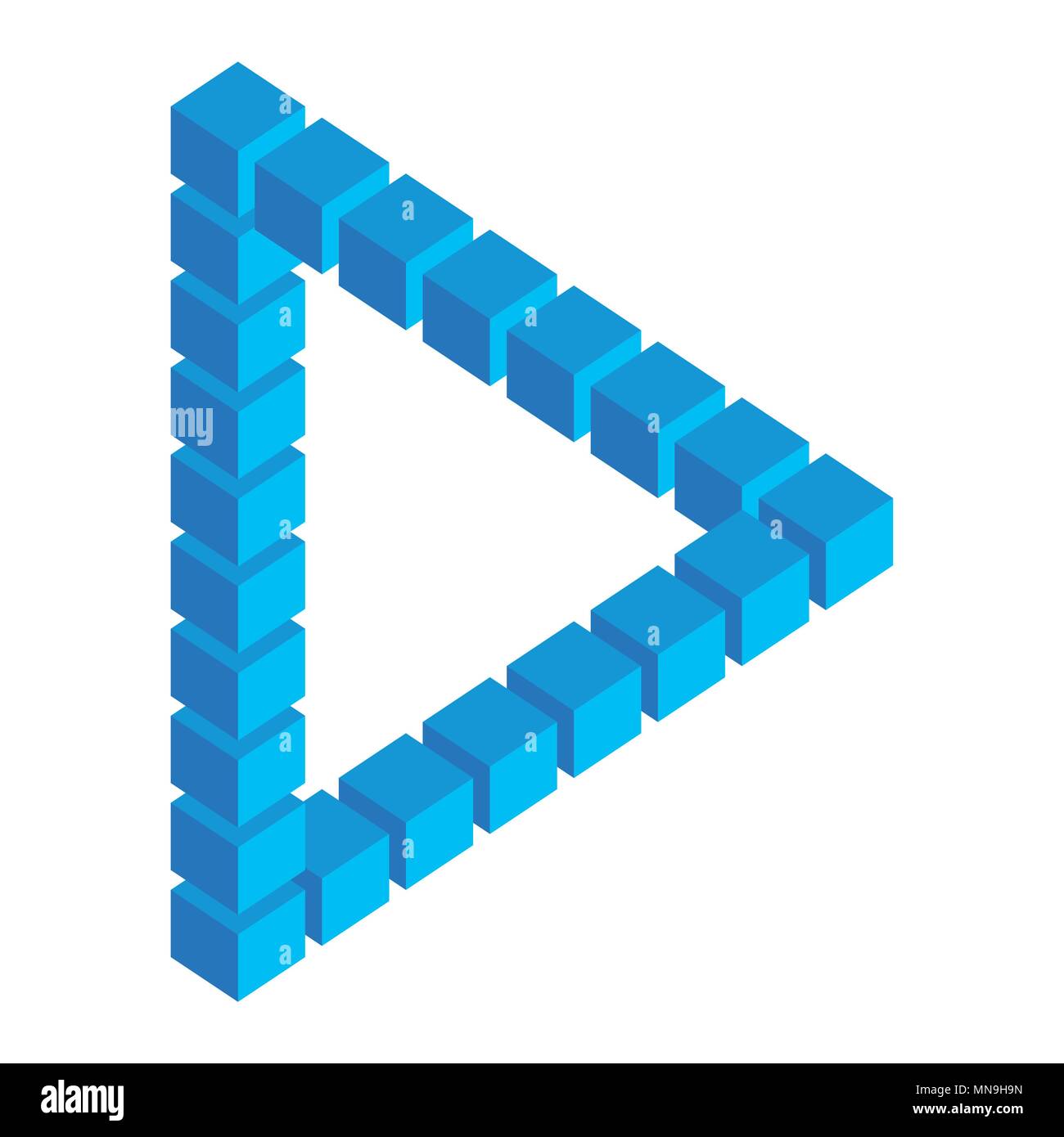 Optical illusion, colorful blocks, different shapes Stock Vector Image ...