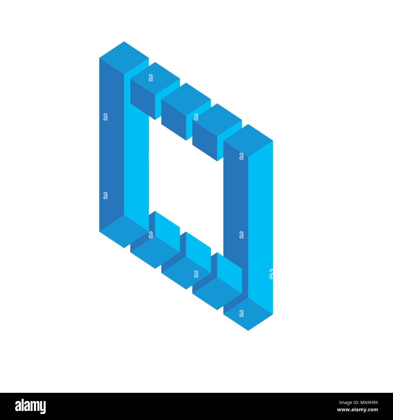 Optical illusion, colorful blocks, different shapes Stock Vector Image ...