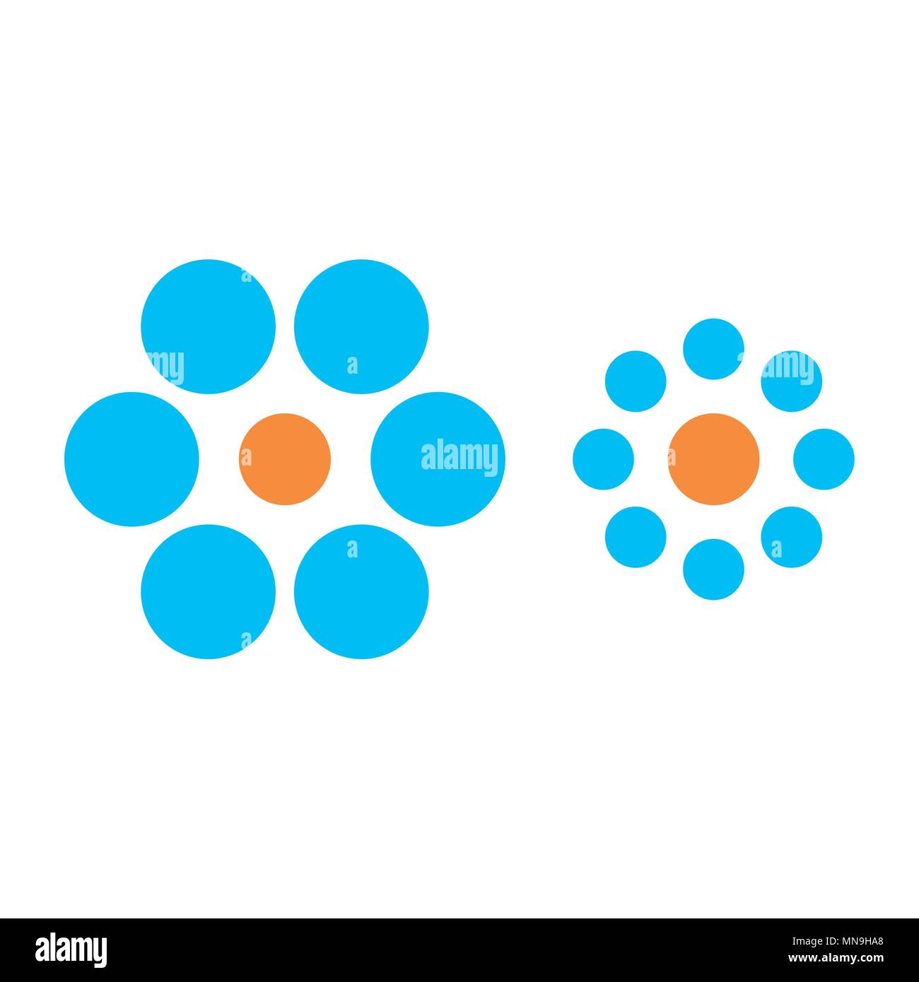 Optical illusion, colorful blocks, different shapes Stock Vector Image ...