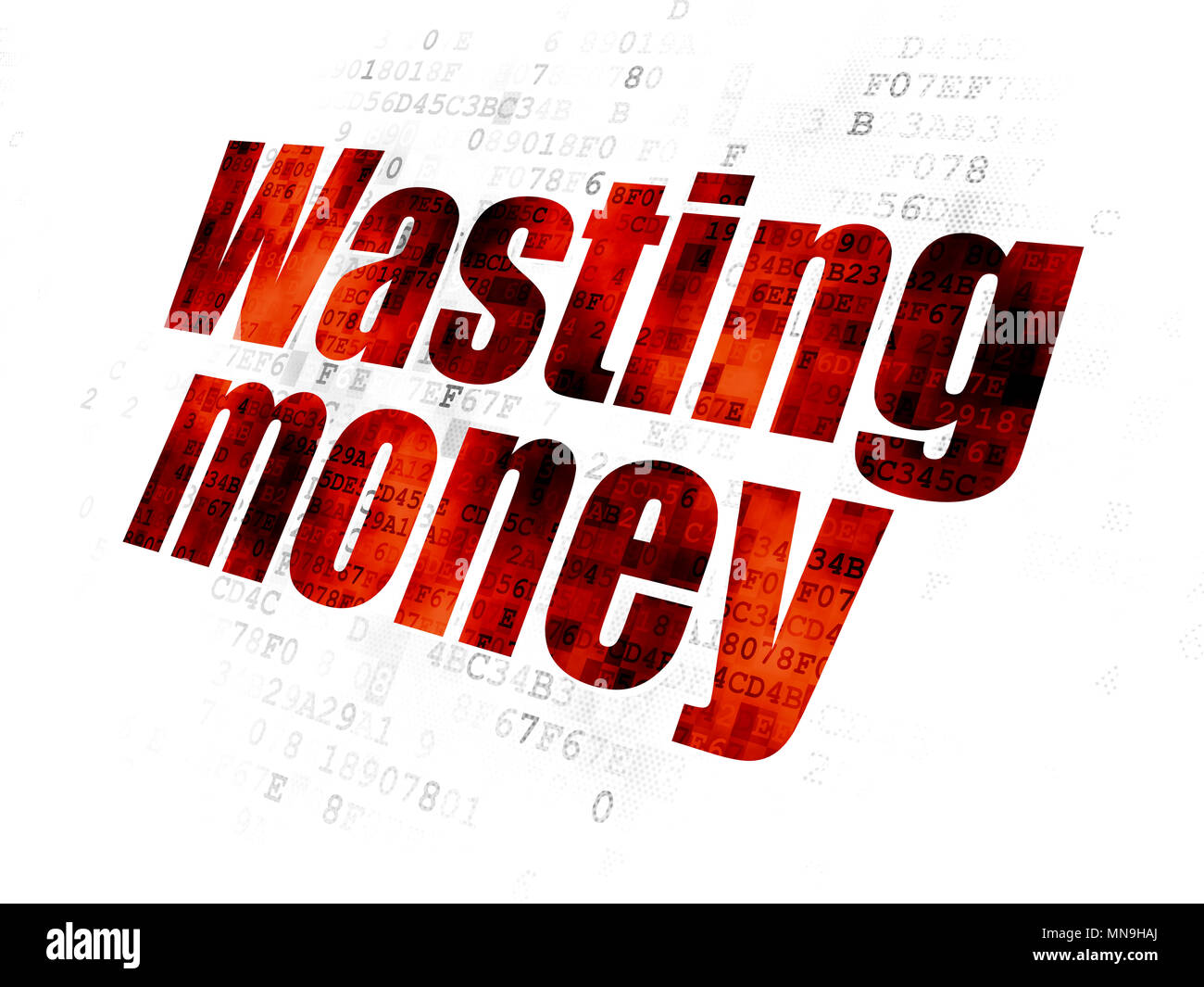 Money concept: Wasting Money on Digital background Stock Photo - Alamy