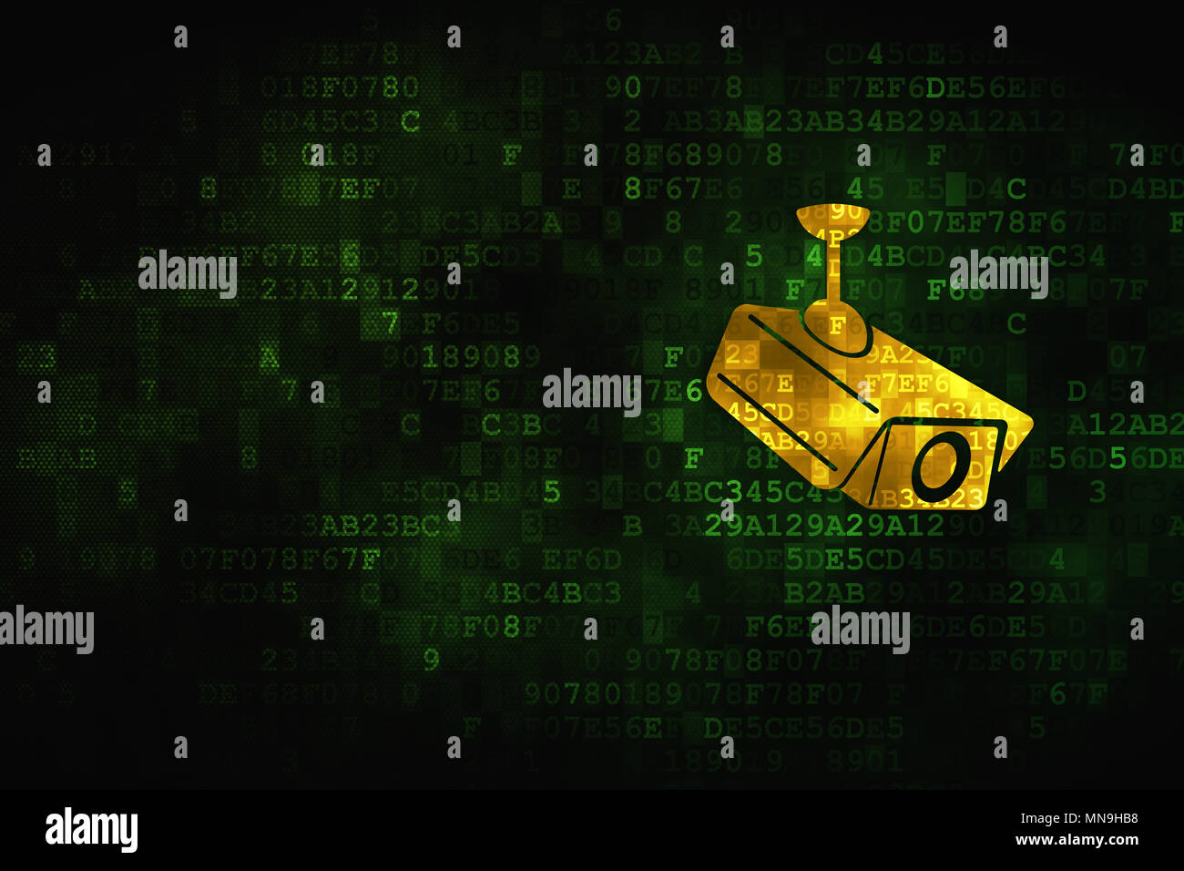 Security concept: Cctv Camera on digital background Stock Photo - Alamy