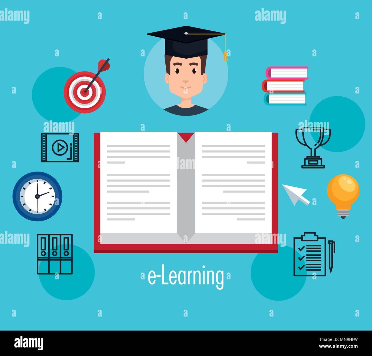 electronic learning technology icons Stock Vector Image & Art - Alamy