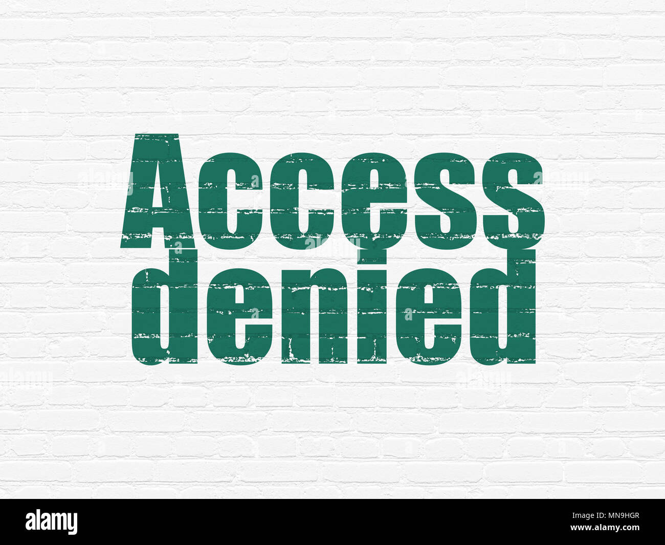 Safety concept: Access Denied on wall background Stock Photo - Alamy