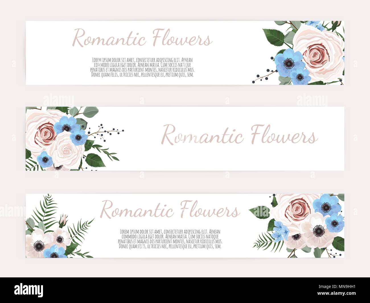 Vector set. Vintage labels with flowers. Frame border with copy space ...