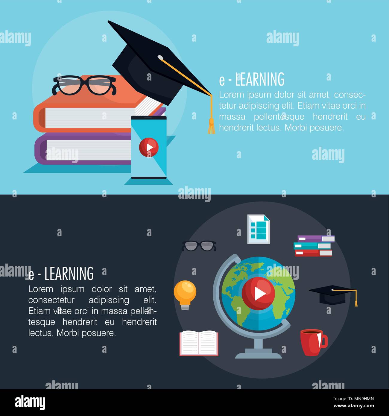 electronic learning infographic technology Stock Vector Image & Art - Alamy