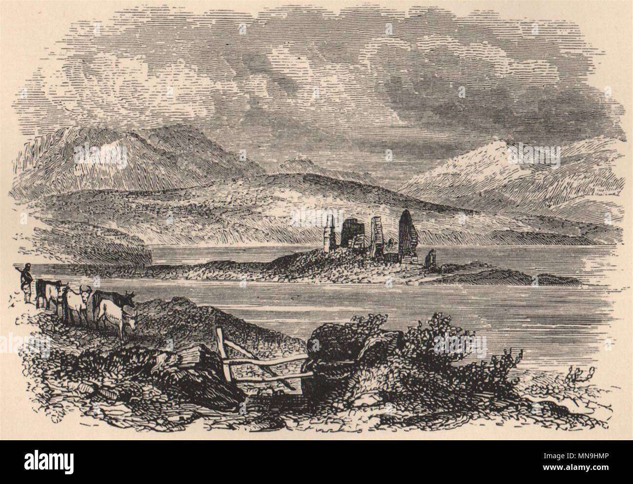 ISLAY. Finlaggan Castle. Scotland 1885 old antique vintage print ...