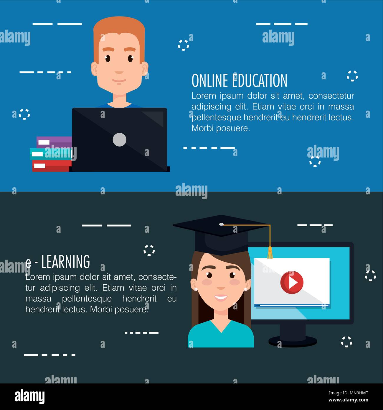 electronic learning infographic technology Stock Vector Image & Art - Alamy