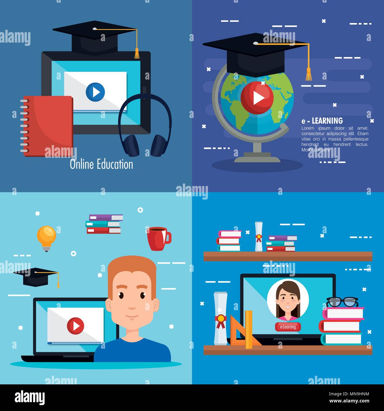 electronic learning infographic technology Stock Vector Image & Art - Alamy